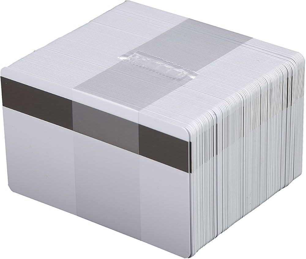EVOLIS | PVC BLANK CARDS -WHITE - MAG LOCO - 30 MIL - 5 packs of 100 cards
