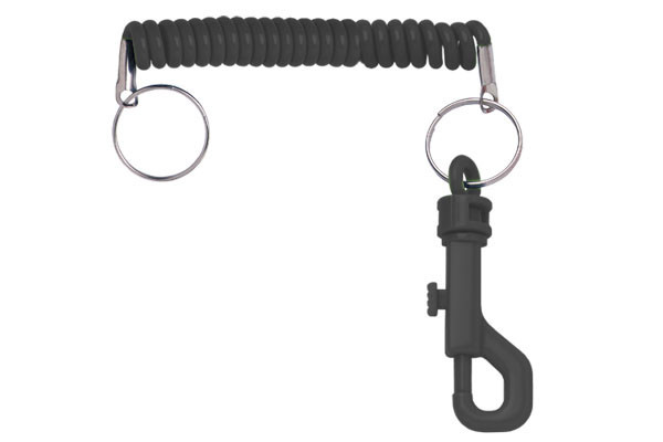 BRADY | Black Universal Heavy Duty Expandable Nylon Coil Cord (100 Cords)