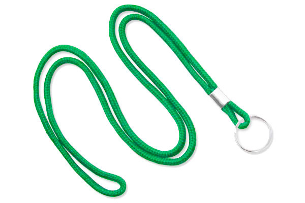 BRADY | Green 1/8" Lanyard with Split Ring (100 Lanyards)