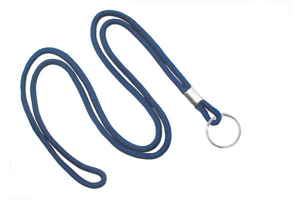 BRADY | Navy Blue 1/8" Lanyard with Split Ring (100 Lanyards)