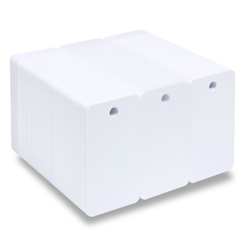IDE | Blank White, 3-Up Key Cards (100 Cards - Enough for 300 Key Tags)