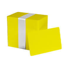 IDE | 30mil, CR80 Colored YELLOW PVC Cards with HICO Magnetic Stripe ...