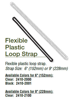 BRADY | Flexible Plastic Loop - 9" CLEAR (500 Loops)