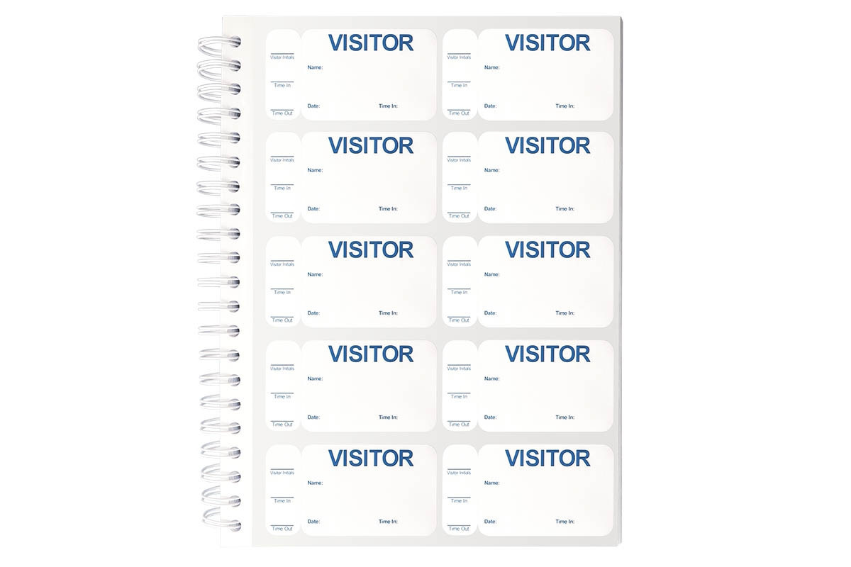 BRADY | TEMPBadge Non-Expiring Visitor Badge Log Book (500 Badges)