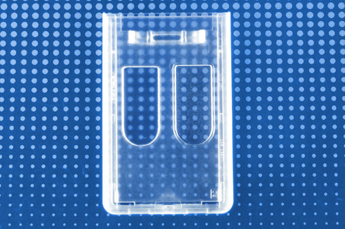 Rigid Plastic Vertical Smart Card Holder with Slide Ejector, 2.28" x 3.6"