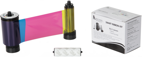 IDP Smart-21 YMCKO Ribbon Kit - 100/print ribbon & 100/pk pvc cards ...
