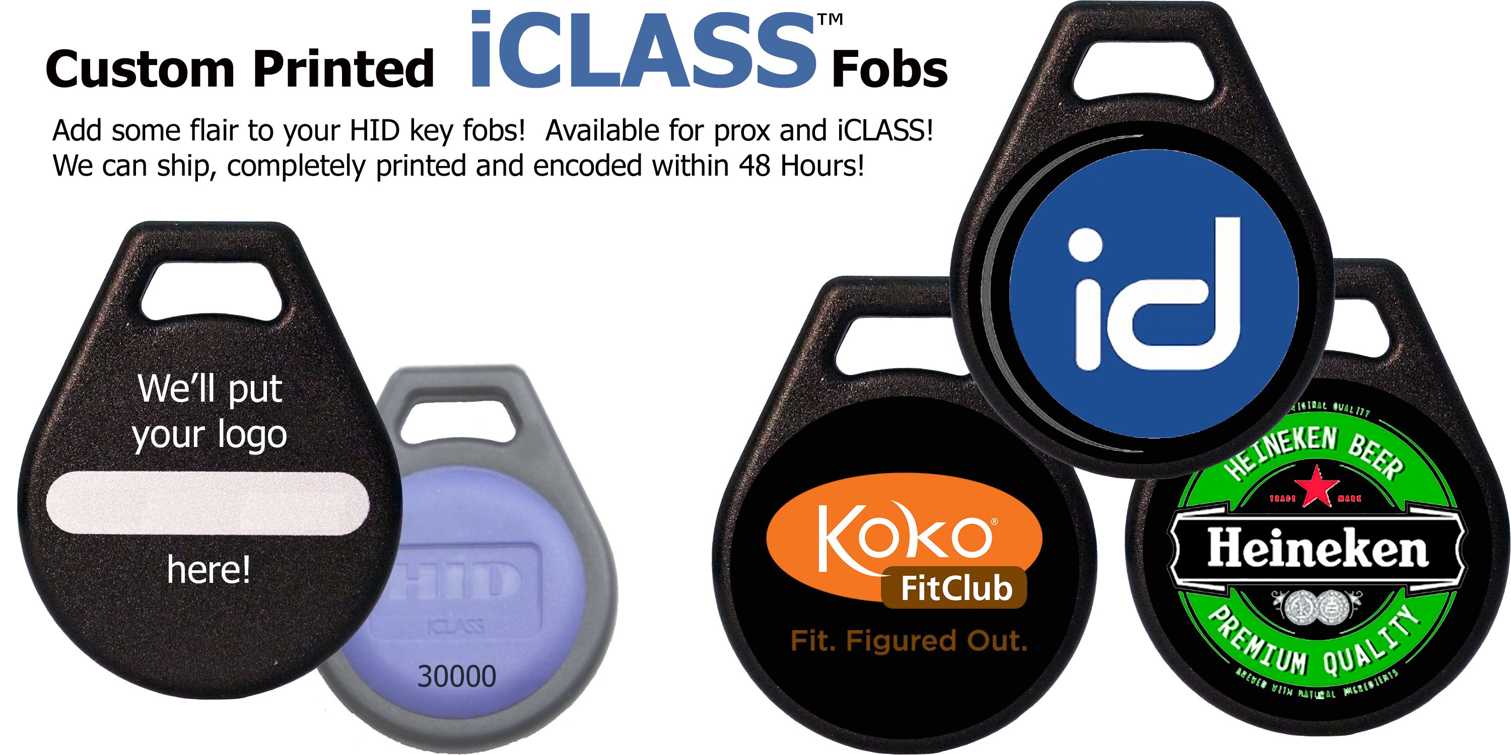 Custom-Printed iCLASS Fobs - ID Enhancements, Inc.