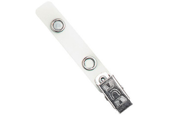 STRAP CLIP, OPAQUE WHITE, 2-3/4" (70MM), MYLAR STRAP W/EMBOSSED "U ...