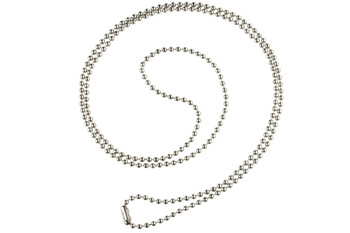 Nickel-Plated Steel Beaded Neck Chain, Length 30" (762mm)