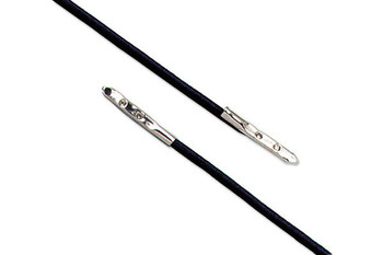 ELASTIC NECK CORD - BLACK - METAL ENDS (100 Pieces)