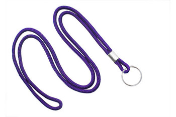 BRADY | Purple Round 1/8" (3 mm) Lanyard with Nickel Plated Steel Split ...