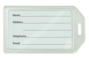 BRADY | Rigid Plastic Luggage Tags, cLEAR, 1840-6200 (100 Holders)