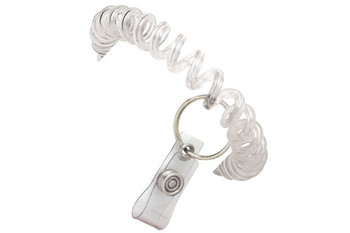 BRADY | Clear Wrist Coil with Vinyl Strap & Split Ring (250 Coils)