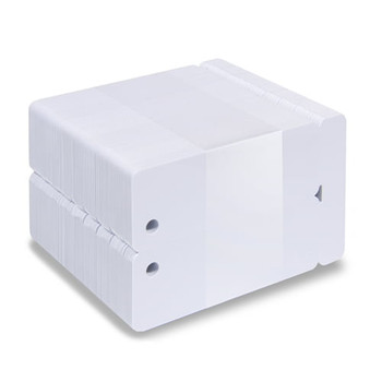 IDE | Blank White 2-Up Key Tag Cards (100 Cards, Enough for 200 Keys)