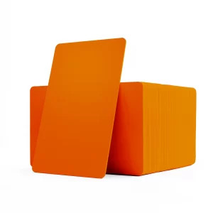 IDE | Orange Colored PVC Cards, 760mic/30mil (100 Cards)