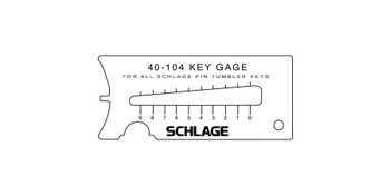 ALLEGION | Key Gauge, For Use With All Schlage Keys