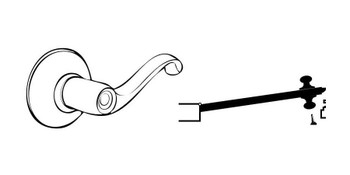 ALLEGION | Non-Turning Door Lock, ANSI: Grade 2, Function: Dummy ...