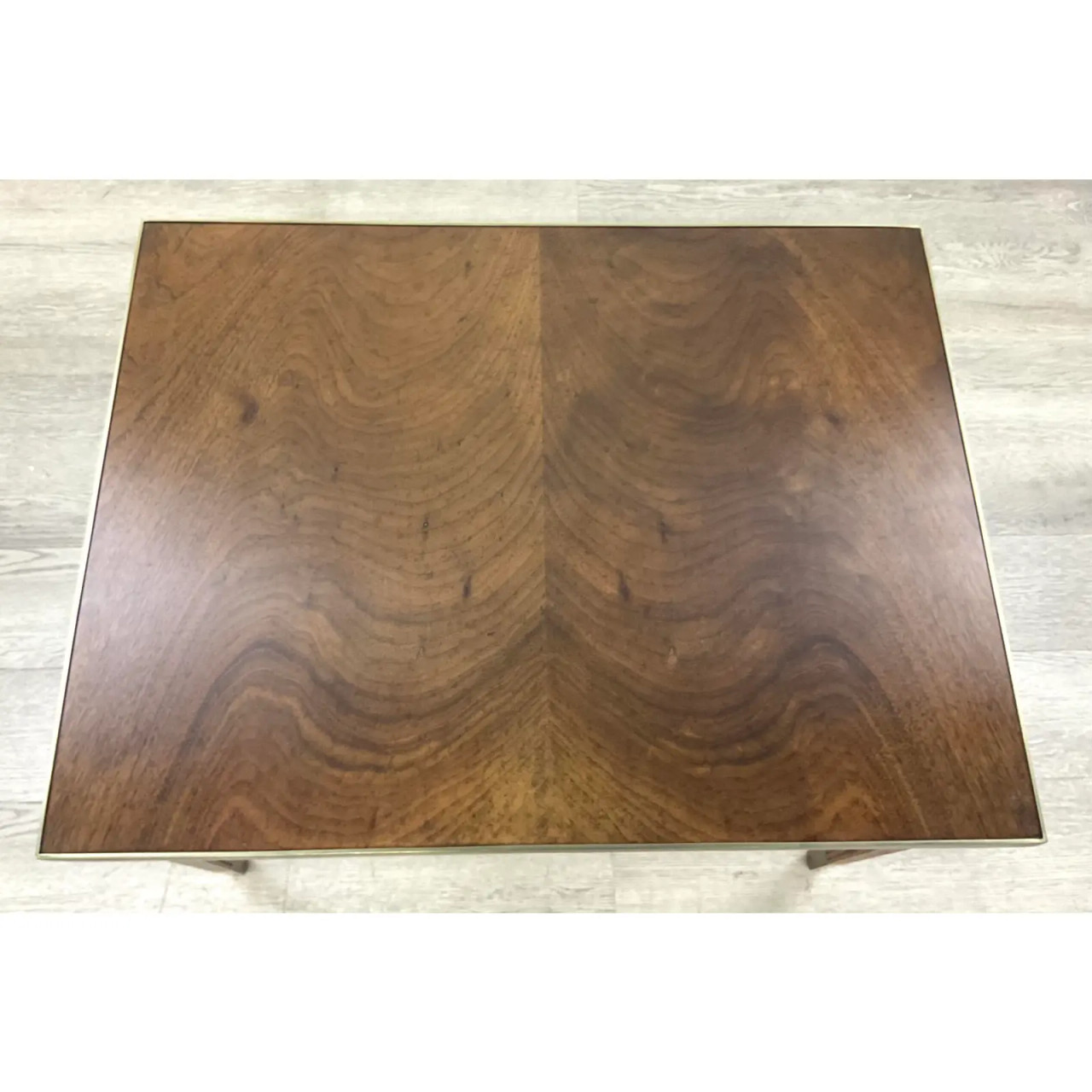 Jonathan Charles Modern Walnut and Brass Barcelona Bunching Table