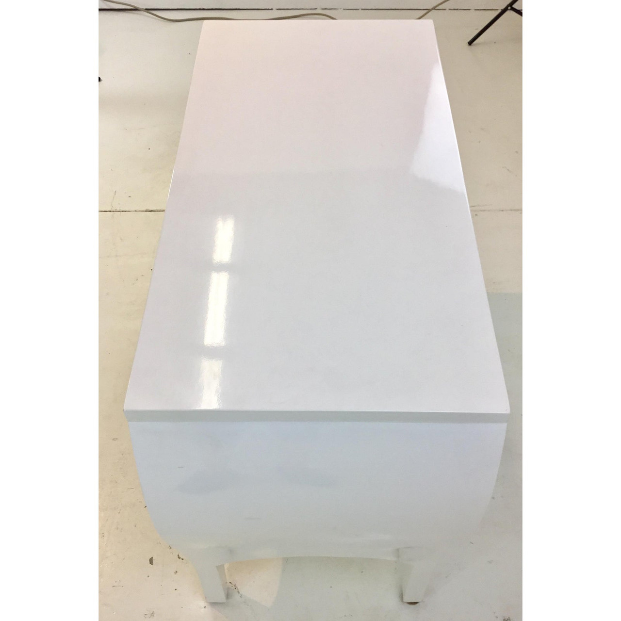 White Bombe Chest Custom Bombe Chest AptDeco
