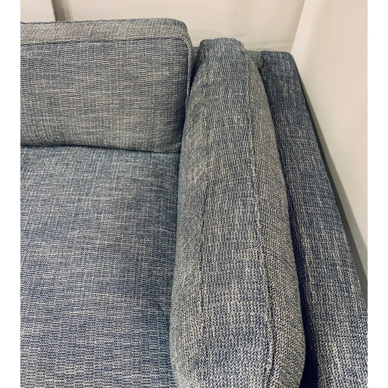 Modern Two Piece Blue-Gray Sectional Sofa