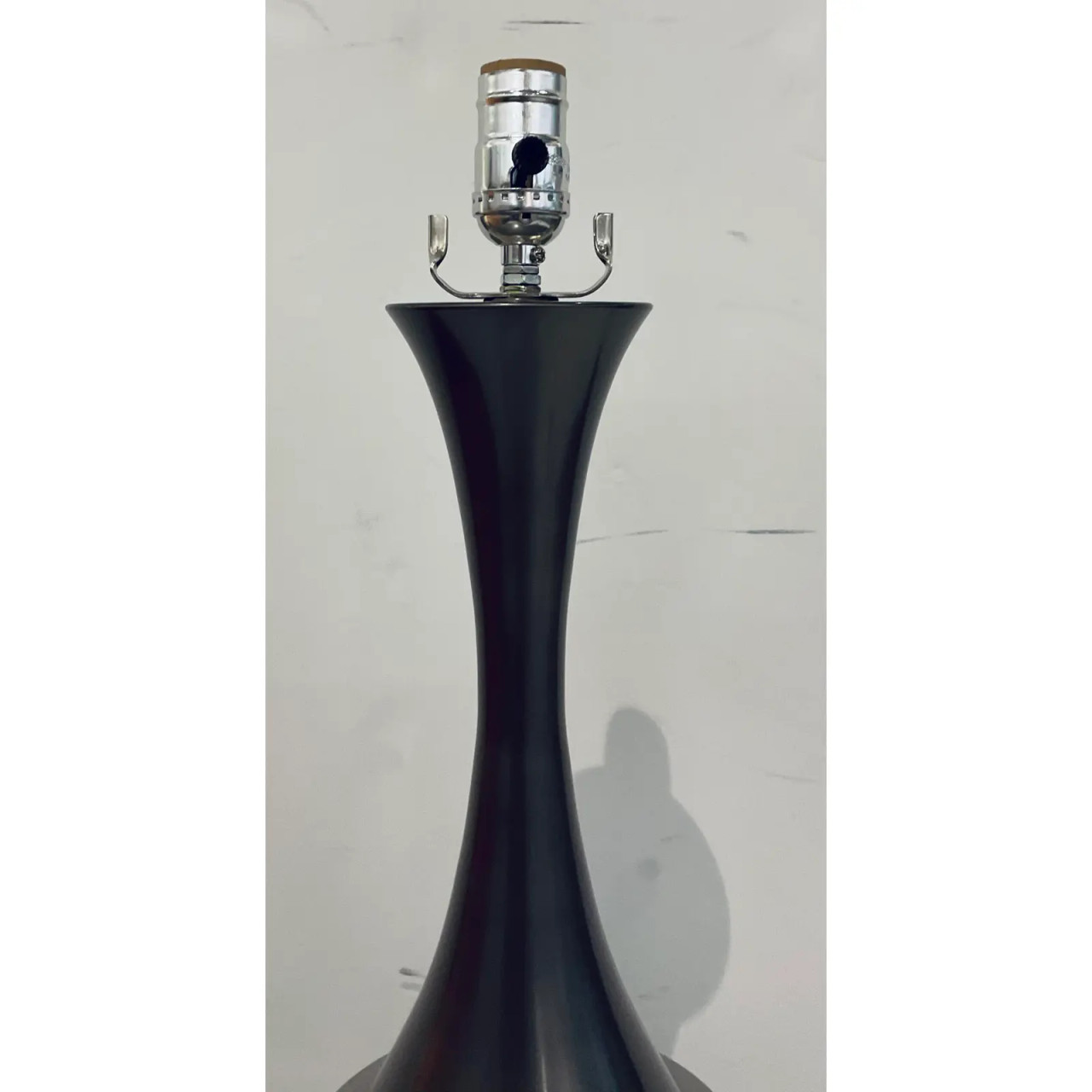 Modern Gunmetal Gray Tall Table Lamp