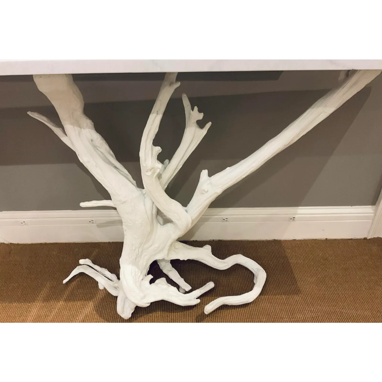 Revelation Organic Modern White Big Sur Branch Console Table