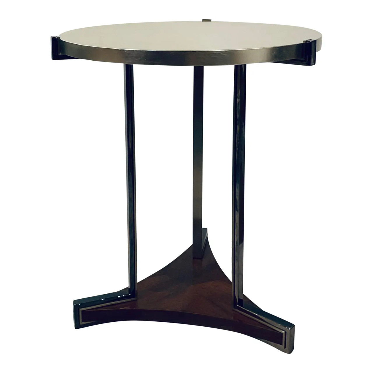 Caracole Modern Silver Leaf Key Element Side Table