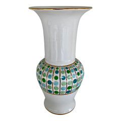 Chelsea House Modern White and Gold Porcelain Vase