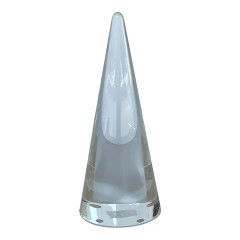 Revelation Modern Optic Crystal Apex Pyramid Sculpture