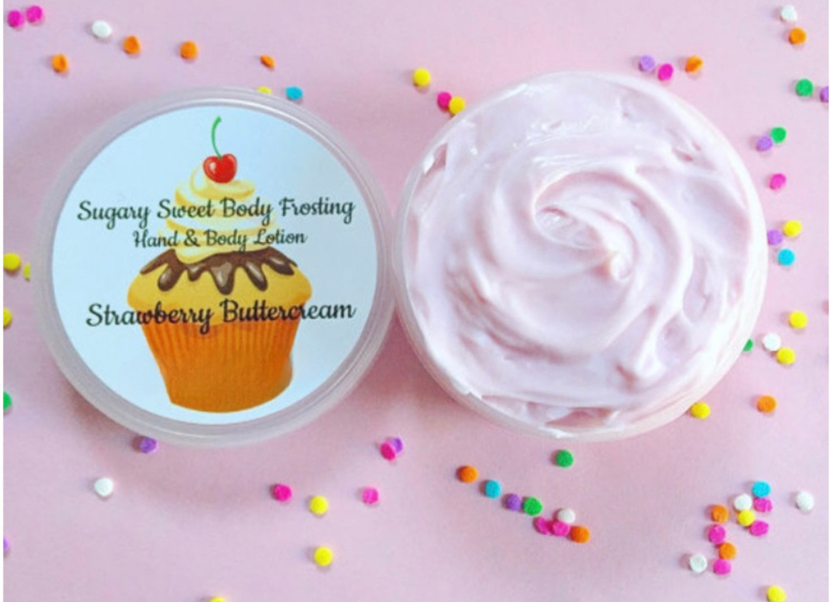 Strawberry Buttercream Body Frosting Hand Lotion - Sugar Shower Co. LLC