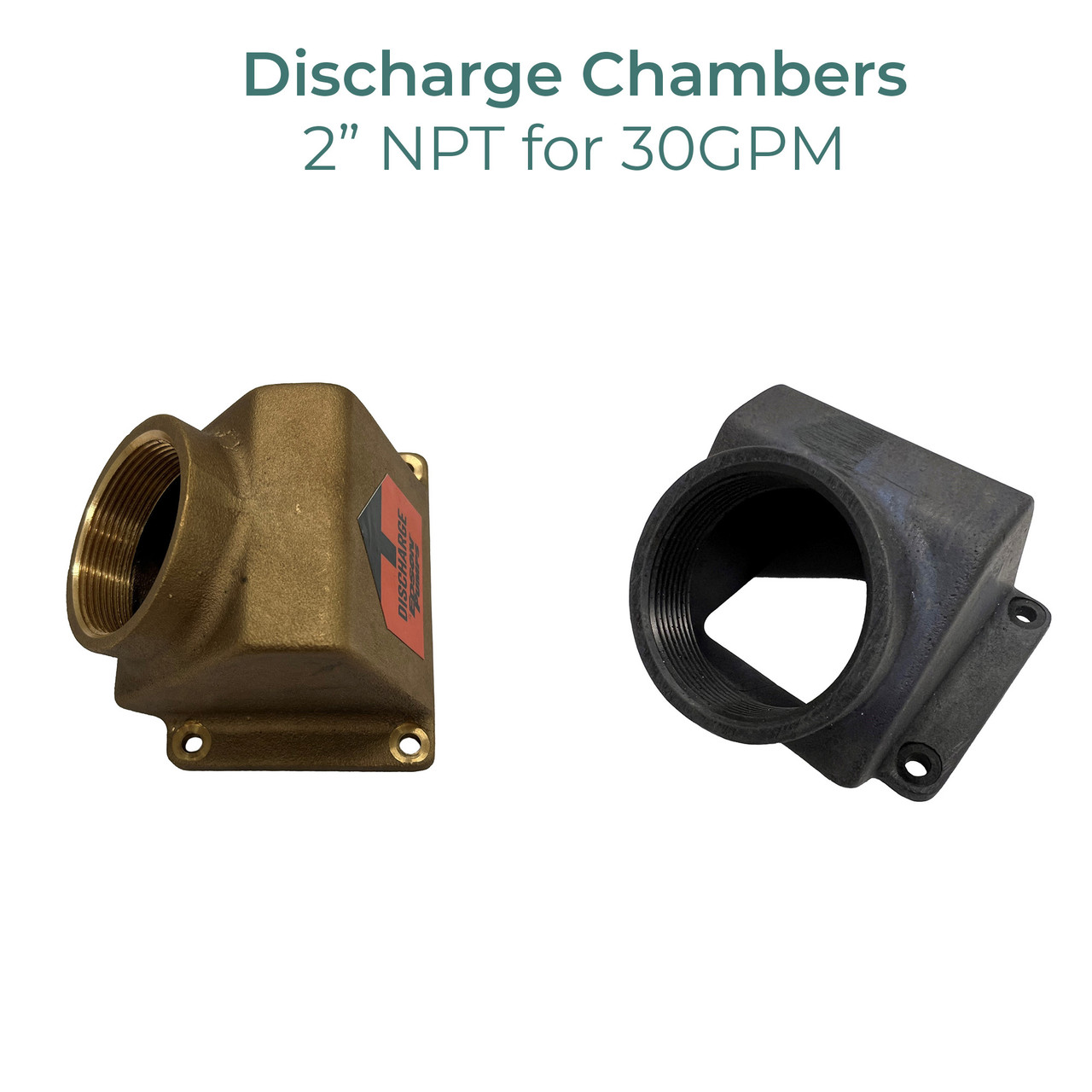 Discharge Chamber 2in ONLY - Side Inlet - Bronze & Aluminum - 30 GPM ...