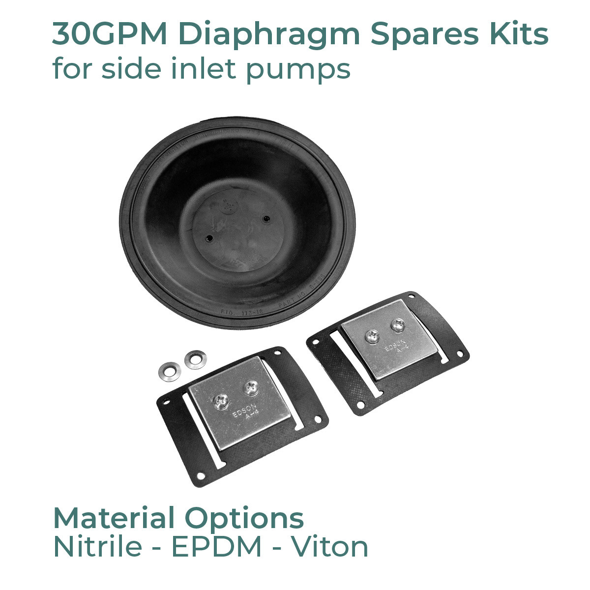 Diaphragm Pump Spares Kit - Nitrile - For Models 117, 120 & 557 Pumps ...