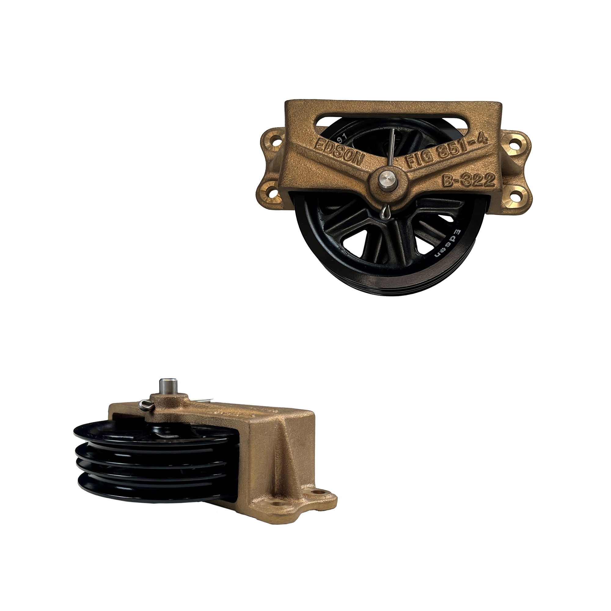 Double Flat Sheave Assembly - 4" Sheaves