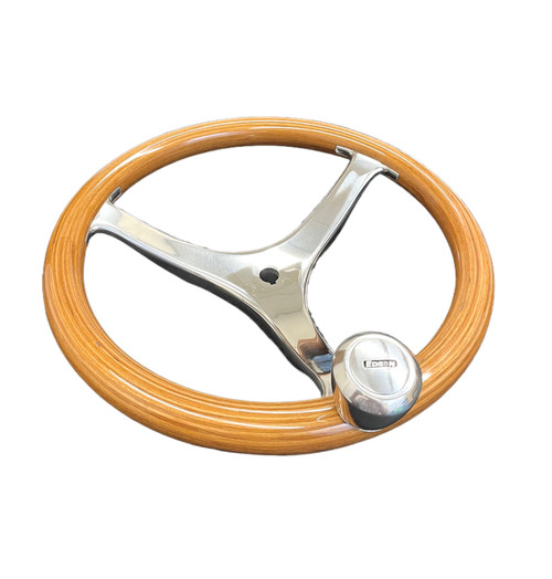 Teak and Stainless PowerWheel - Edson Marine