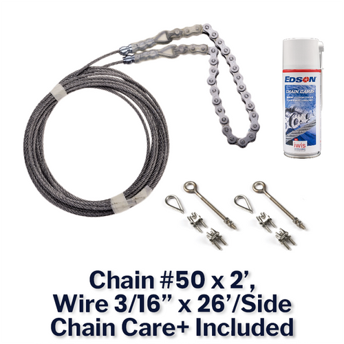 Edson Marine Steering Hardware: Chain & Wire Kit - 2S25B22 (77123)