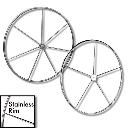 Edson Marine: Sailboat Destroyer Wheel with 1-inch Straight Hub (645ST)