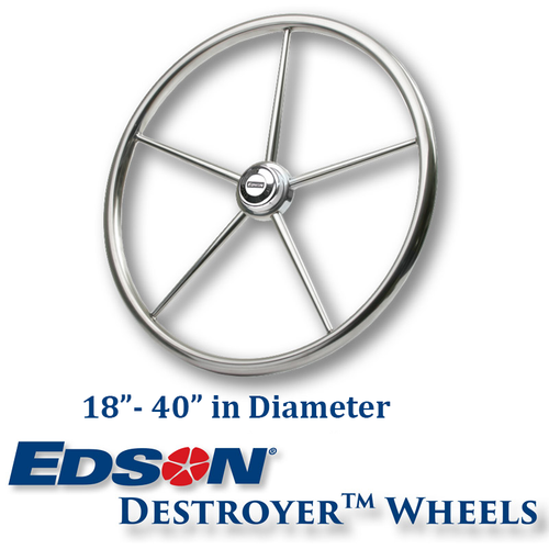 Edson Marine: 18"-40" Destroyer Wheel - 3/4" Tapered Hub
