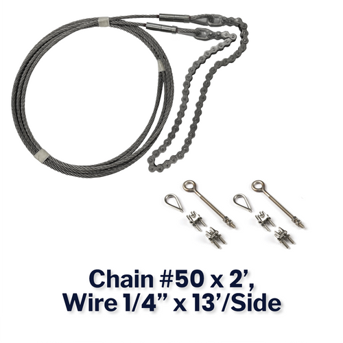 Edson Marine Steering Hardware: Chain & Wire Kit - 2B2D13 (77203)