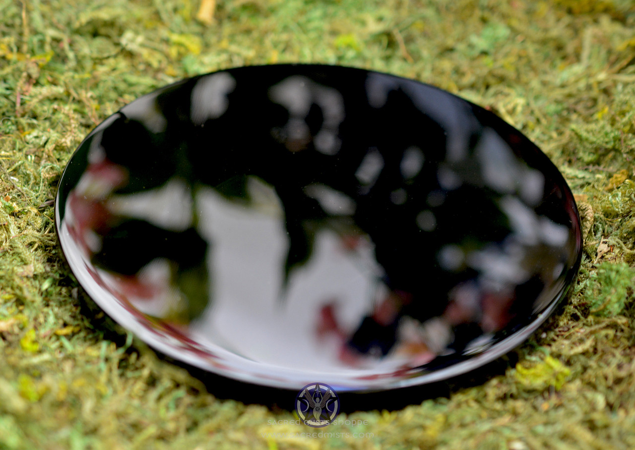 Black Obsidian Scrying Mirror | Sacred Mists Shoppe