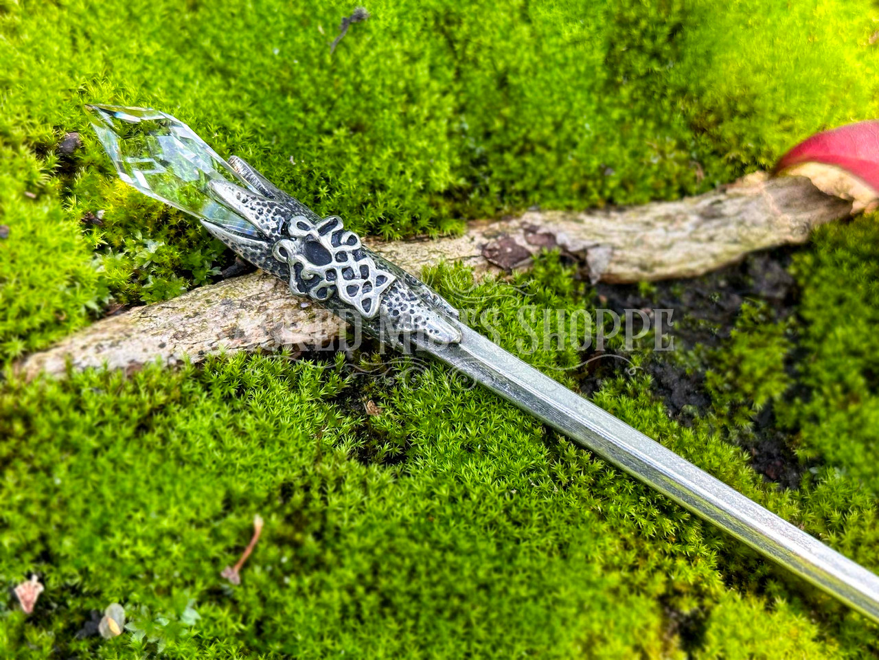 Celtic Wand Pewter with Crystal Tip for Focus, Directing Energy ...