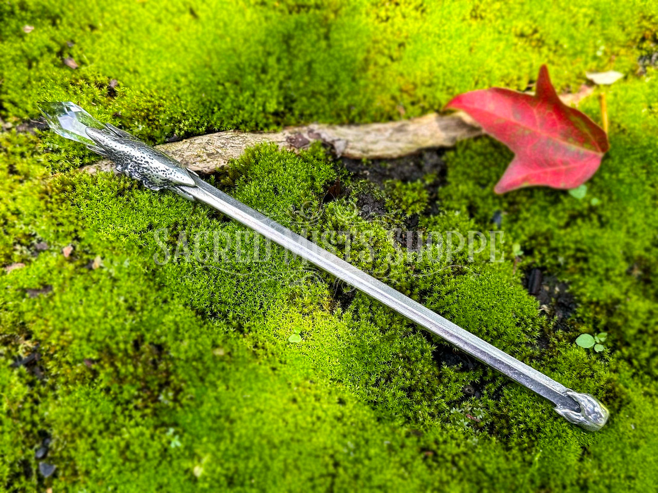 Celtic Wand Pewter with Crystal Tip for Focus, Directing Energy ...