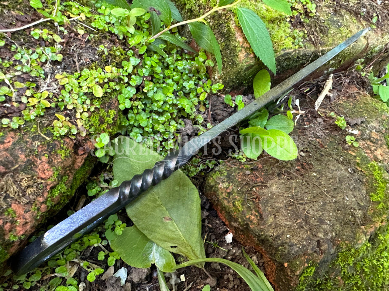 Hedge Witch Boline Forged Blackened Carbon Steel Knife for Ritual ...