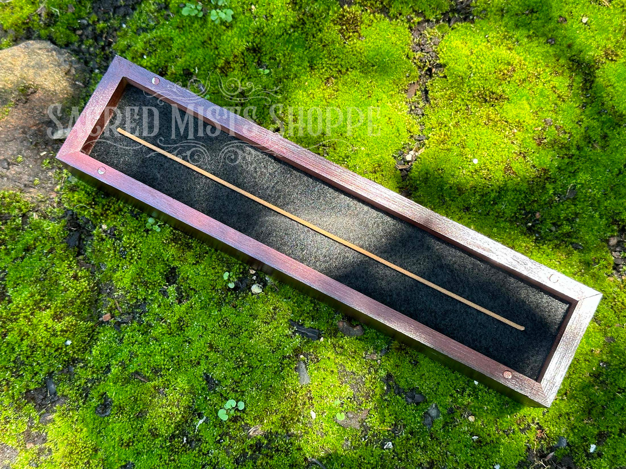 Incense Burner Coffin Box Handmade Rosewood Finish with Fire Safe Felt ...