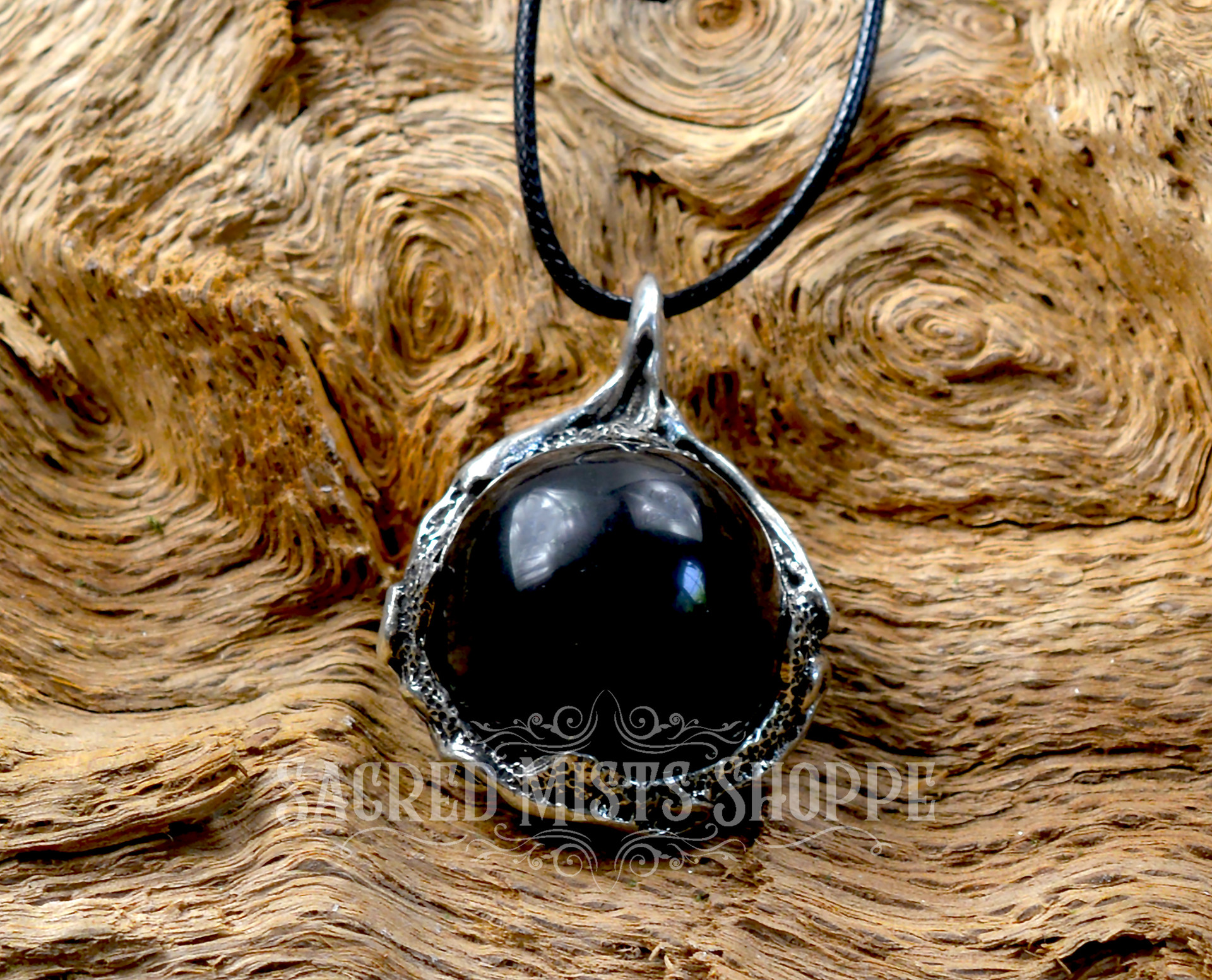 Black Obsidian Scrying Mirror | Sacred Mists Shoppe
