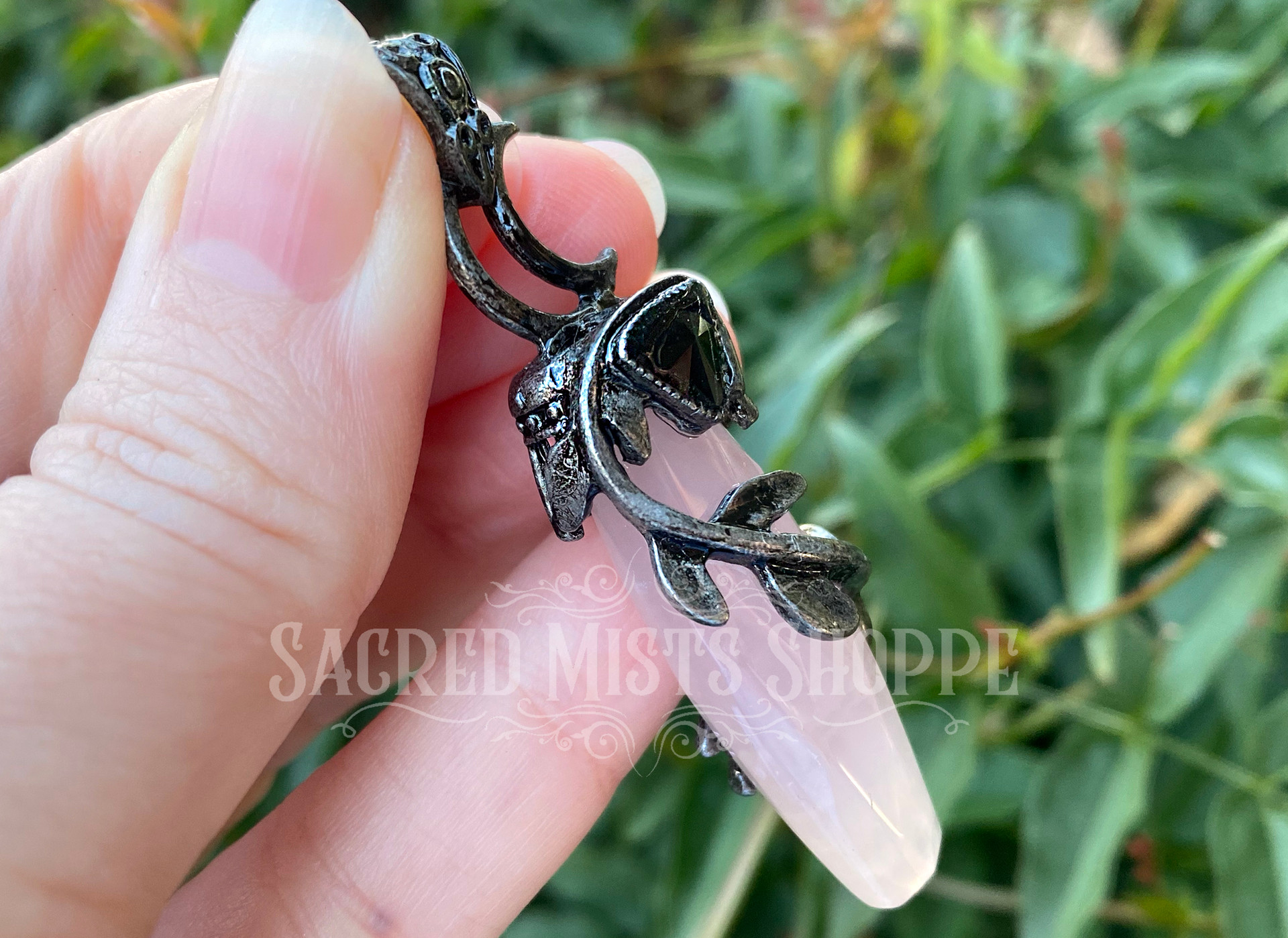 Rose Quartz Crystal Point Pendant | Sacred Mists Shoppe
