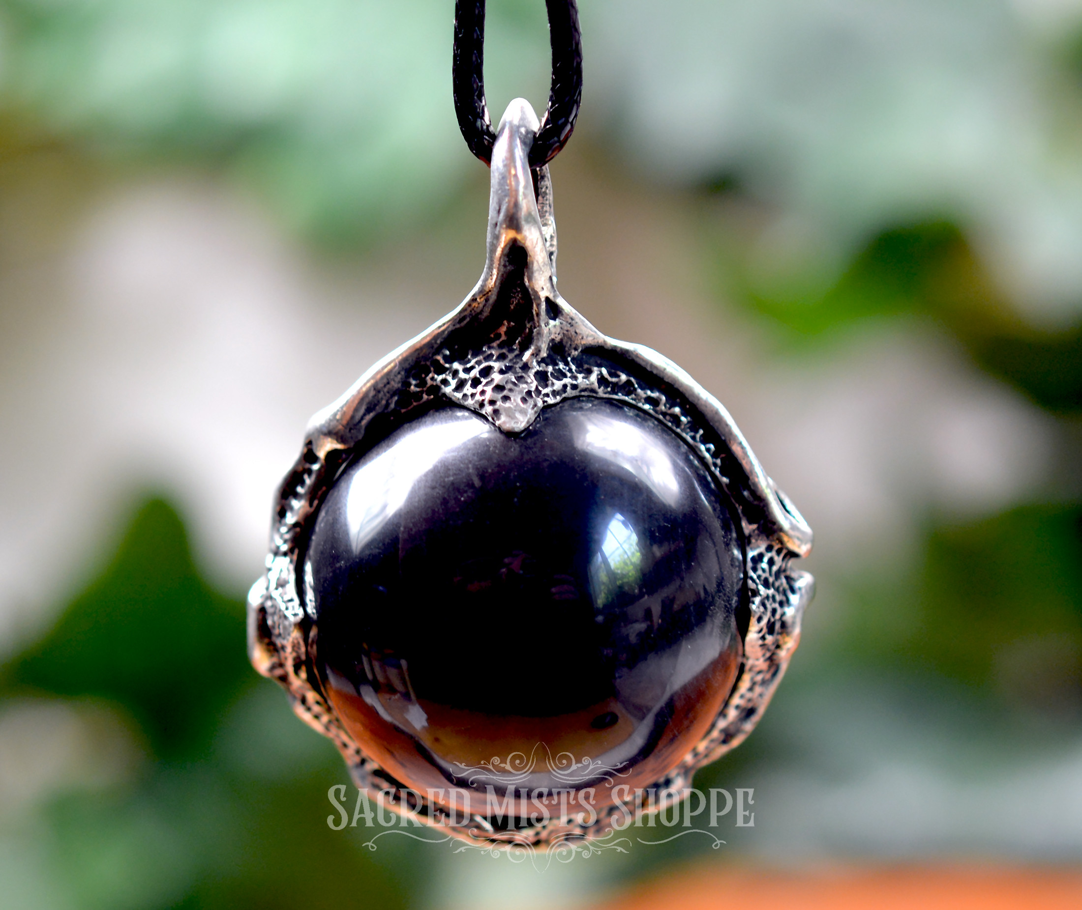 Black Obsidian Scrying Mirror | Sacred Mists Shoppe