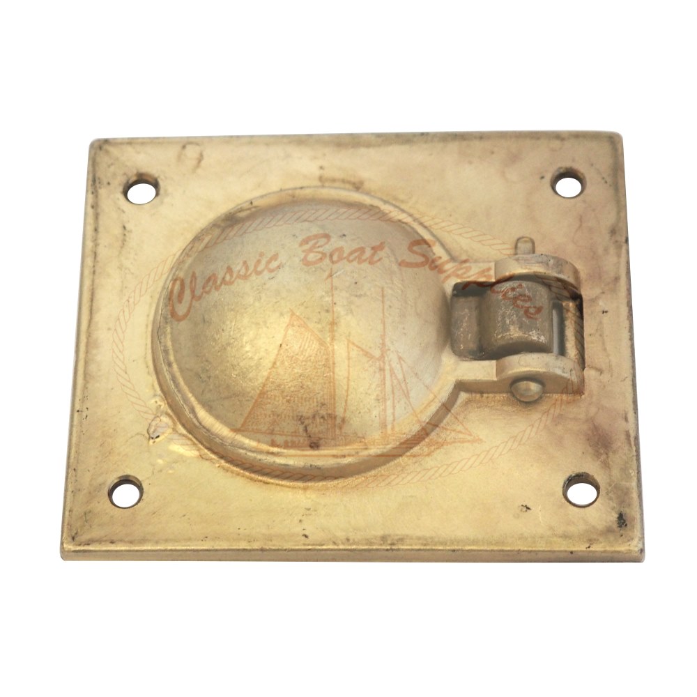 Rectangular Brass Latch with Catch by Davey & Co | Classic Boat Supplies