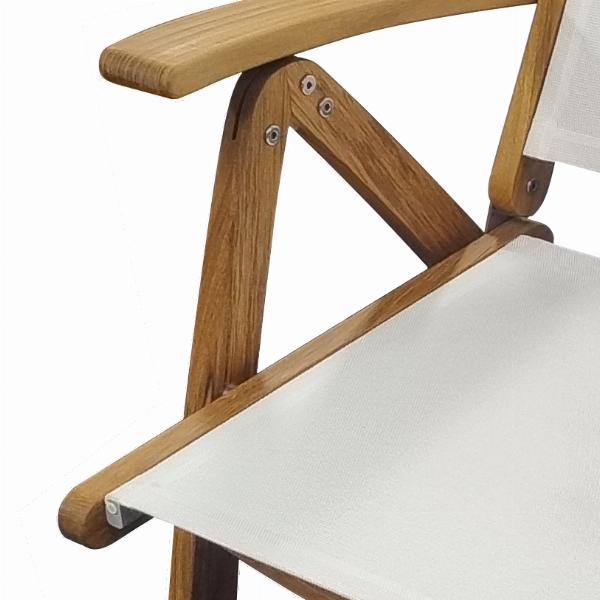 Folding Waxed Teak Deck Chair - Deluxe (420600) | Classic Boat Supplies