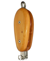 Fixed Eye Wooden Block - Fiddle with Becket | Classic Boat Supplies