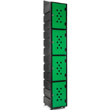 4-Tier ECONO Locker with Slanted Top & Ventilation Doors